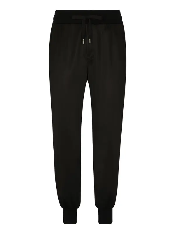 Dolce & Gabbana Technical Jersey Jogging Pants With Tag - Black