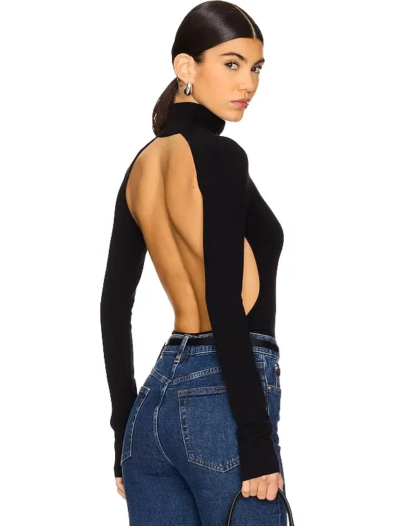 Lpa Romona Knit Bodysuit - Black