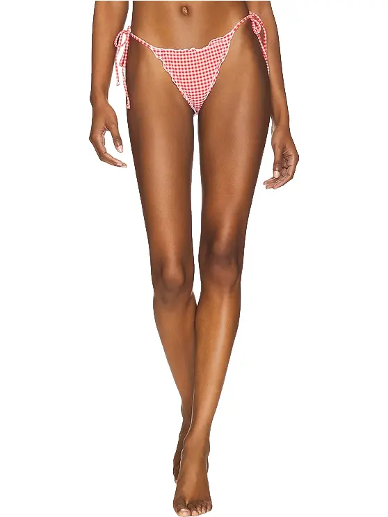 Good American Gingham Cheeky Hipster Bottom - Grenadine Gingham001