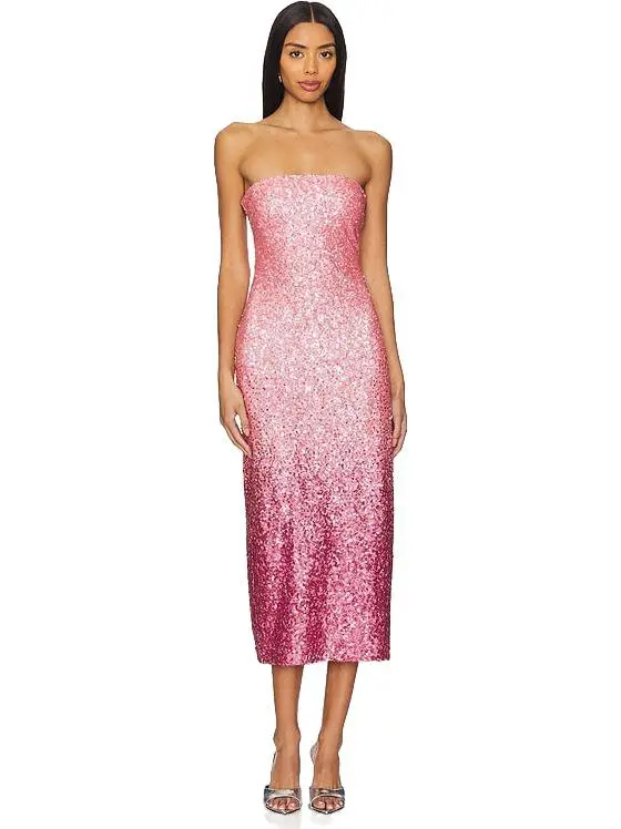 LoveShackFancy Stasia Dress - Pink Ombre