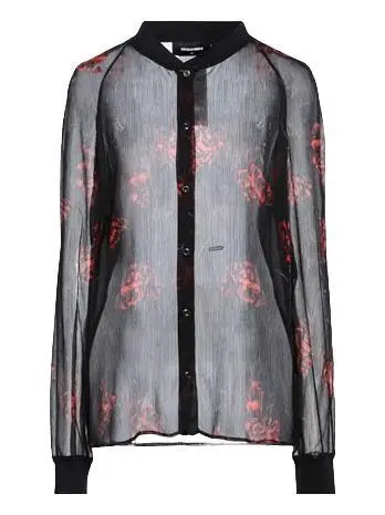 Dsquared2 Floral Print Chiffon Shirt - Black