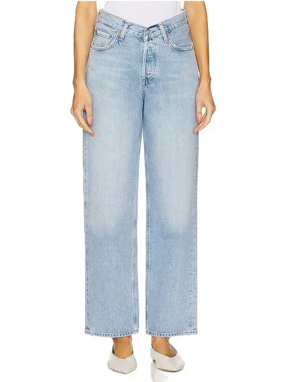 AGOLDE V-waist Baggy Jeans - Blue