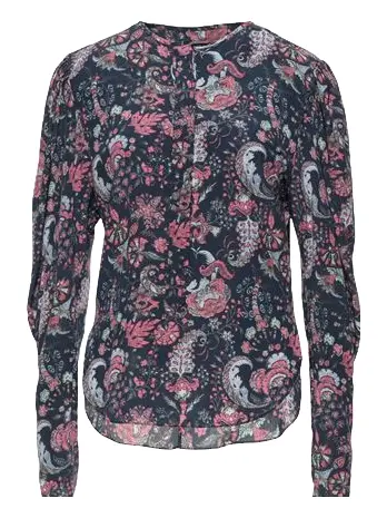 Isabel Marant Crepe Floral Print Top - Blue