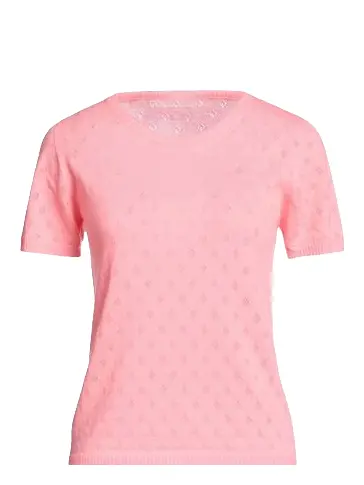 Majestic Filatures Cashmere Short Sleeve Sweater - Pink