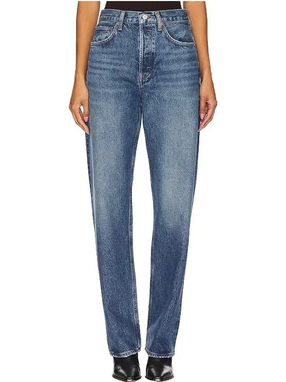 AGOLDE Kelly High Rise Relaxed Straight Jeans - Denim-medium