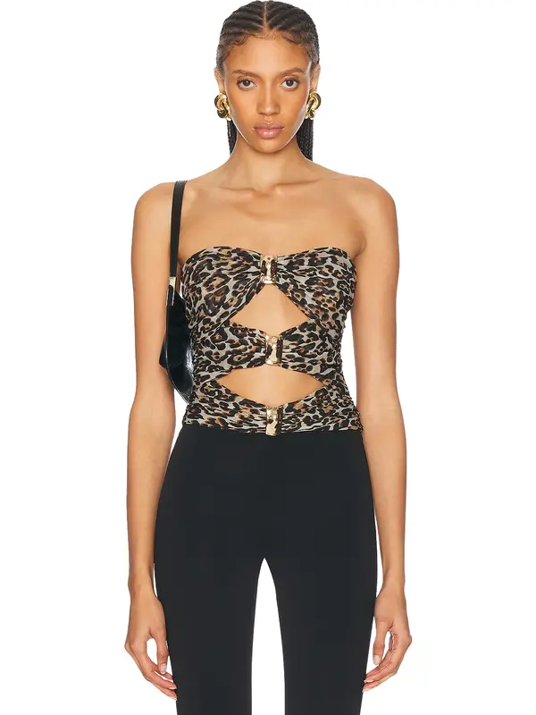 Ronny Kobo Dressler Top - Leopard