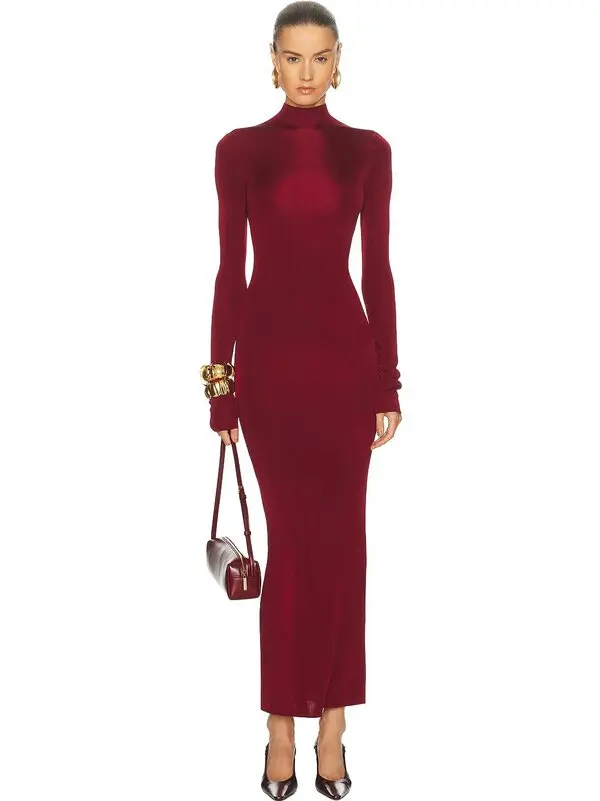 L'academie By Marianna Syndi Maxi Knit Dress - Burgundy
