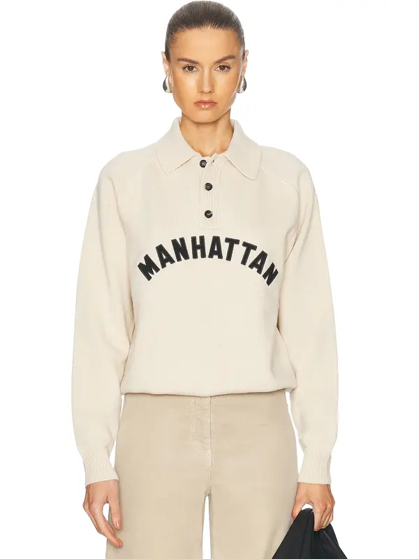 BODE Manhattan Polo Sweater - Cream