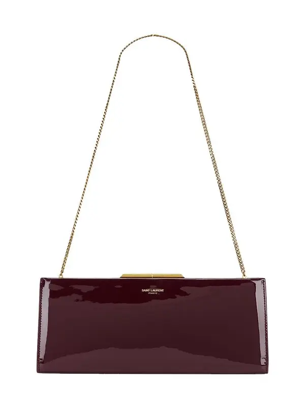 Saint Laurent Small Midnight Pochette Bag - Dark Red Wine