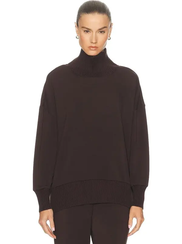Varley Barker High Neck Sweater - Coffee Bean