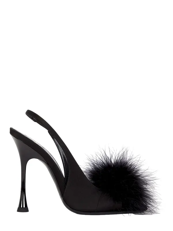 Saint Laurent Lydia Slingback Sandal - Nero