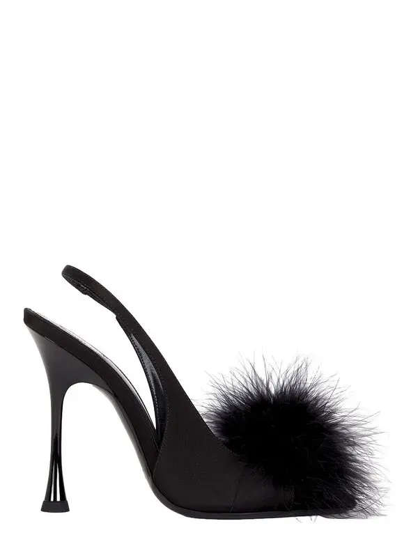 Saint Laurent Lydia Slingback Sandal - Nero