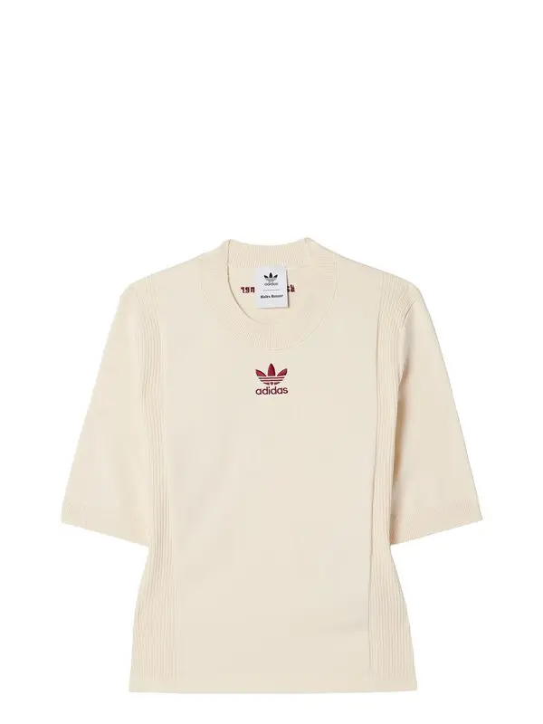 ADIDAS ORIGINALS Wales Bonner Embroidered Knitted Sweater - Neutrals