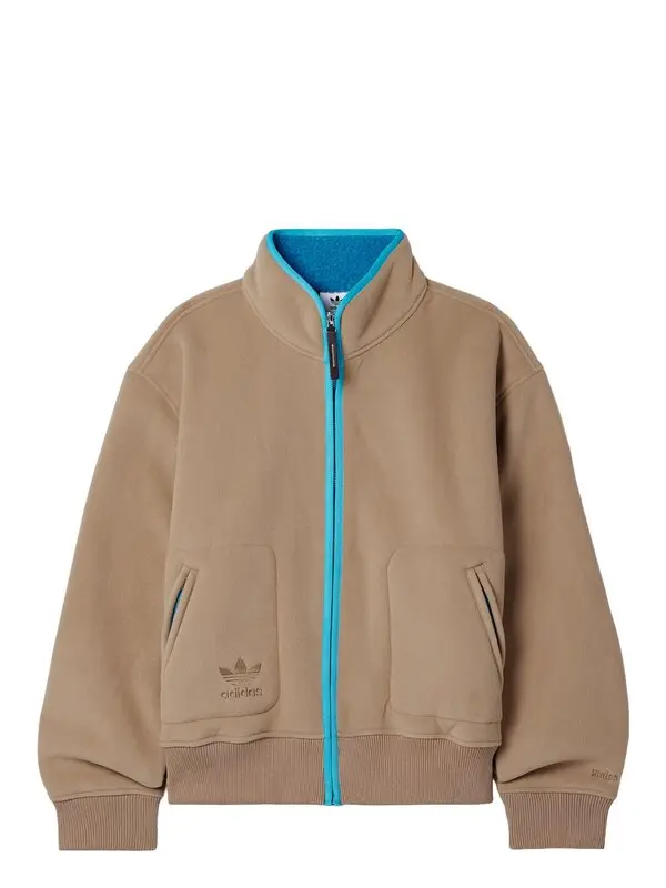ADIDAS ORIGINALS Wales Bonner Embroidered Recycled-fleece Jacket - Brown