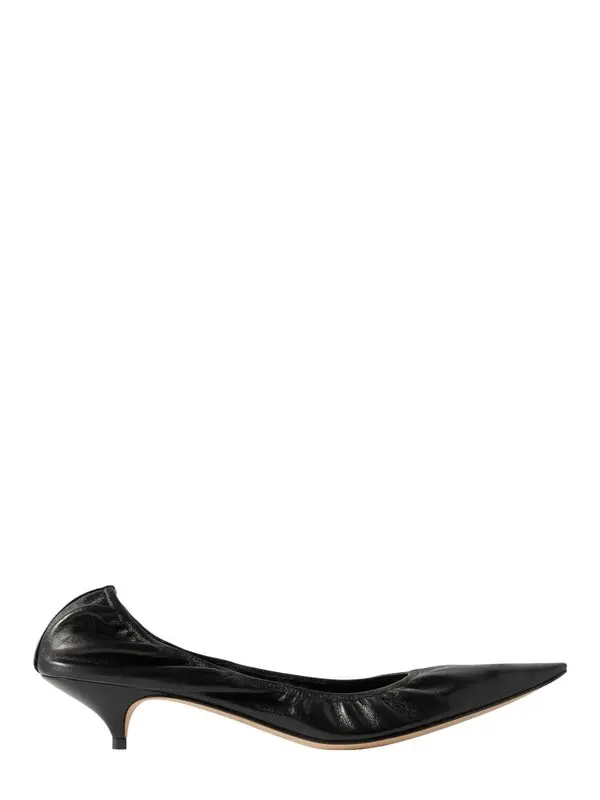 THE ROW Liisa Leather Pumps - Black