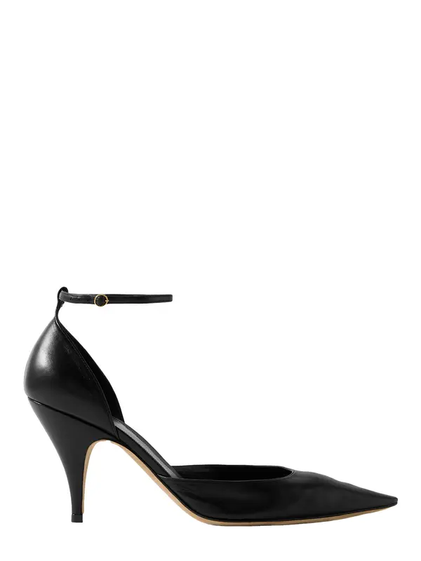 THE ROW Liisa D'orsay Leather Pumps - Black