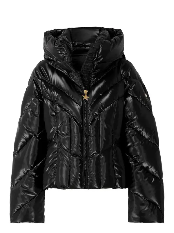 Goldbergh Elodie Hooded Quilted Ski Jacket - Black