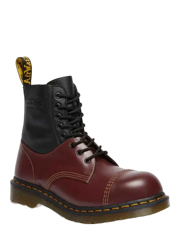 Dr. Martens 1460 / 1461 Mm6 Steel Toe Leather Boots - Black,red