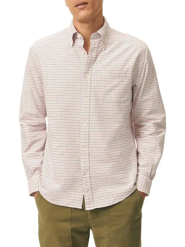 Brooks Brothers Friday Tattersall Check Cotton Oxford Cloth Button-down Shirt - White Multi