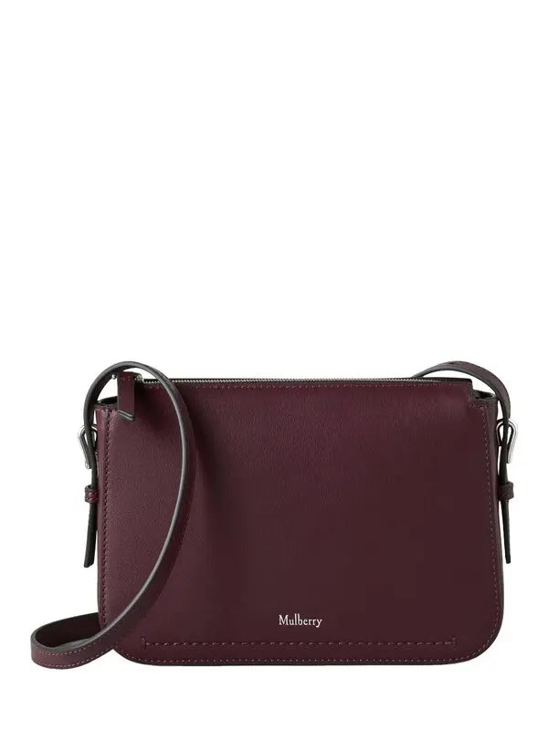 Mulberry Clovelly Leather Crossbody Bag - Black Cherry