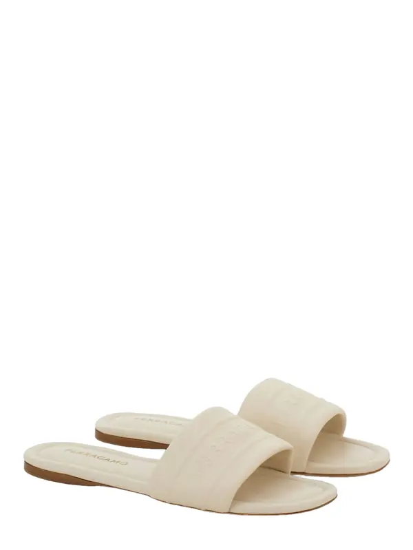 FERRAGAMO Logo Slides - Neutrals
