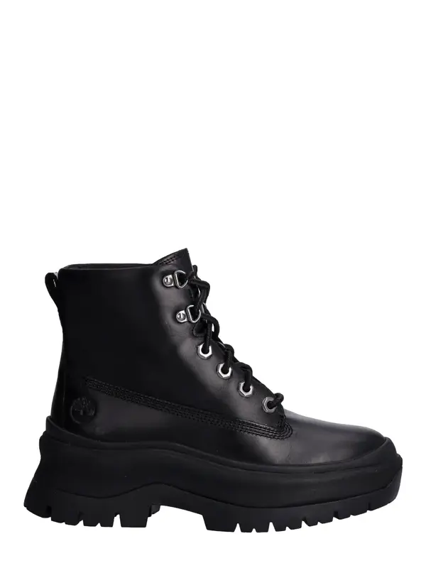 Timberland Leather Combat Boots - Black