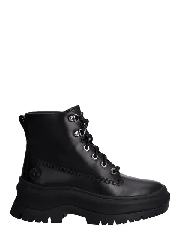 Timberland Leather Combat Boots - Black