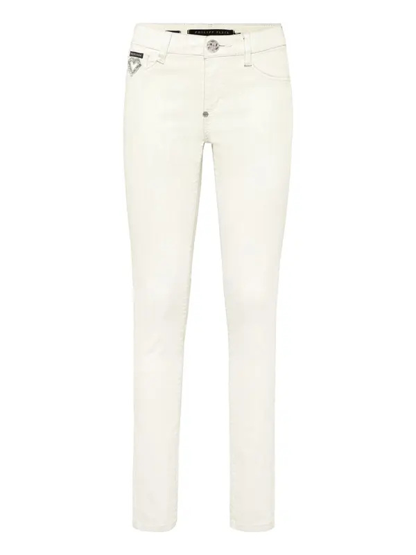 Philipp Plein Crystal-heart Jeans - Neutrals