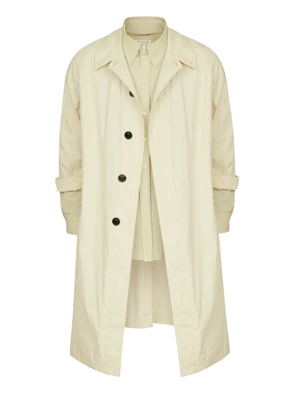 MAISON MARGIELA Layered Trench Coat - Neutrals