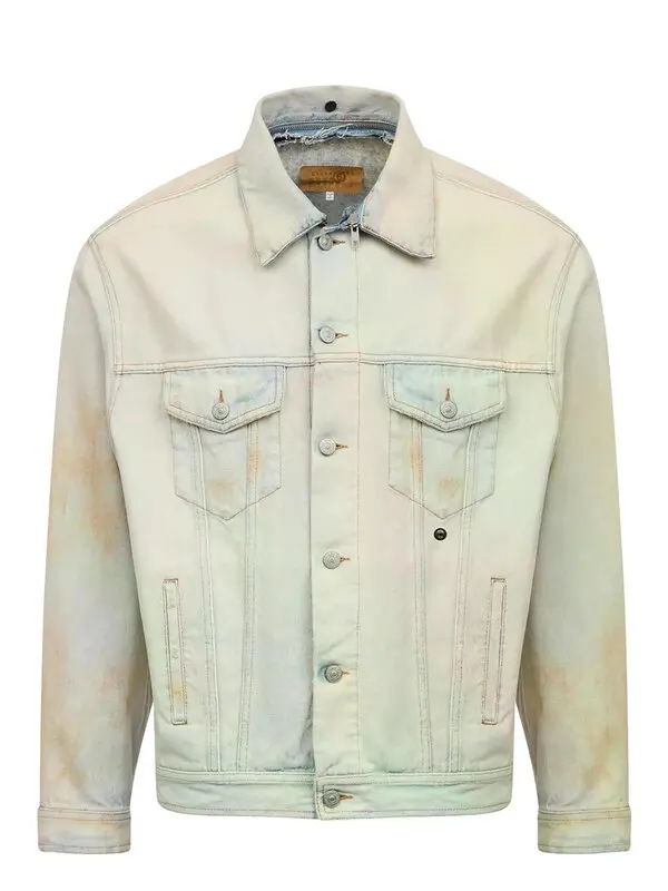 MAISON MARGIELA Distressed-finish Denim Jacket - Neutrals