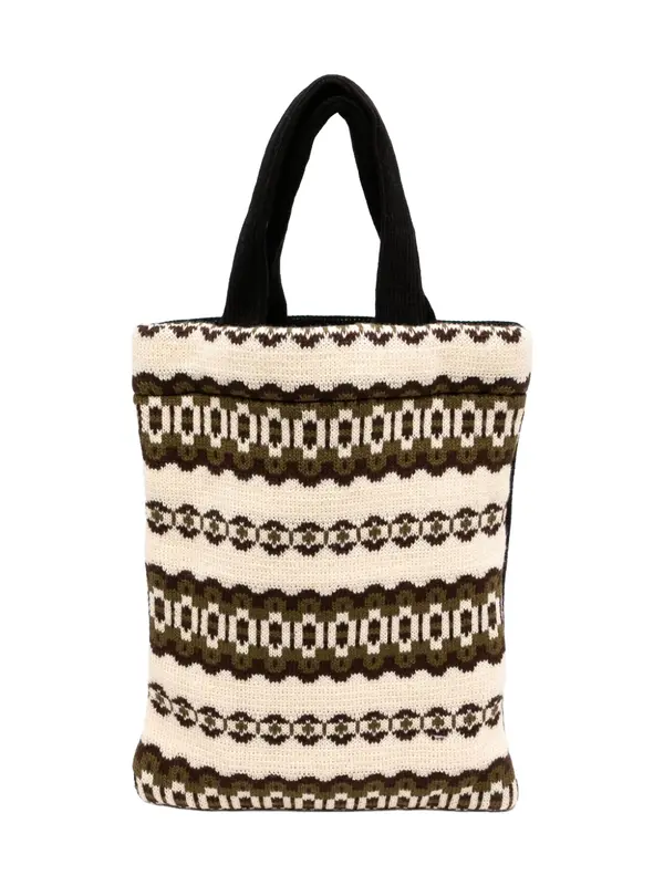 Comme Des Garçons Pattern Jacquard Tote Bag - Neutrals