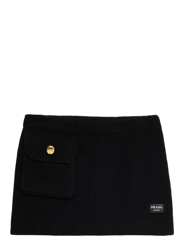 Prada Wool Miniskirt - Black