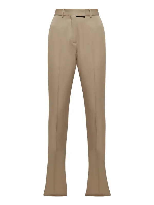 Attico Virgin-wool Trousers - Neutrals
