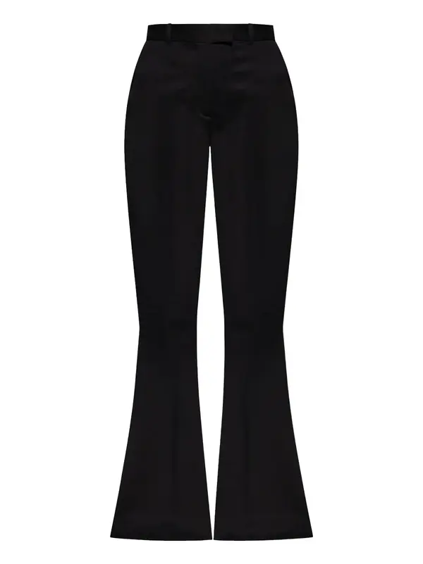 Attico Virgin-wool Flared Trousers - Black