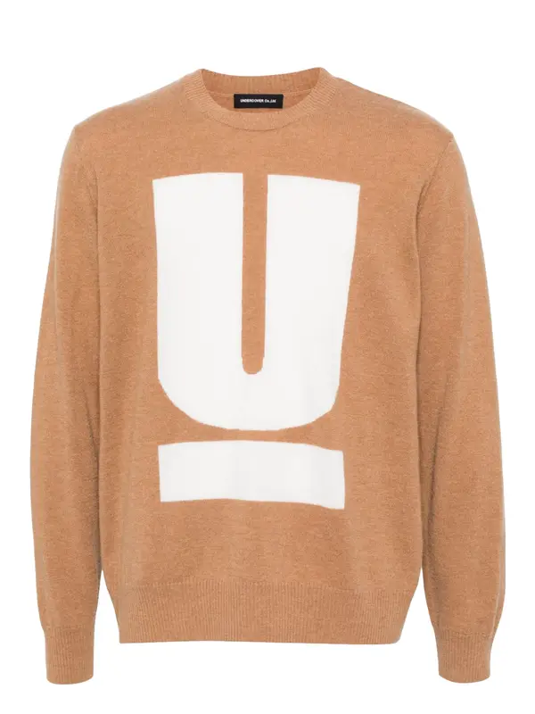 UNDERCOVERISM Logo-print Jumper - Brown