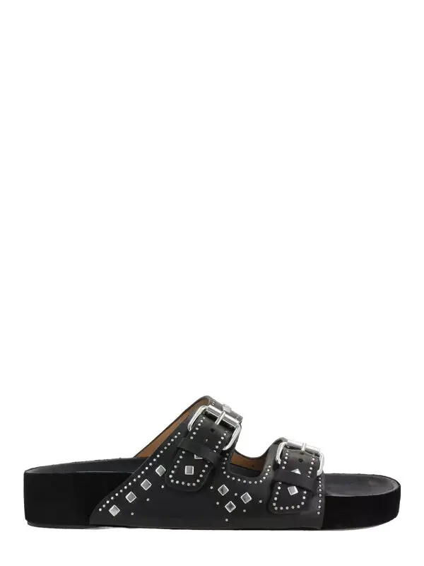Isabel Marant Lennyo Leather Sandals - Black