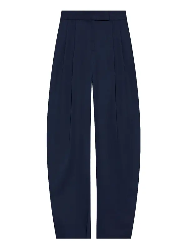 Attico Virgin Wool Palazzo Trousers - Blue