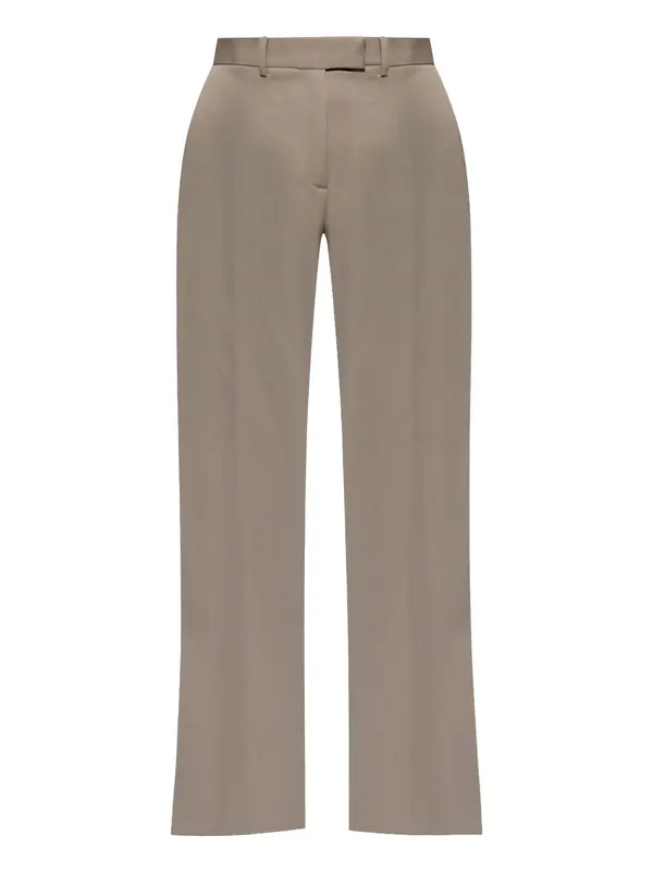 Attico Virgin-wool Palazzo Trousers - Neutrals
