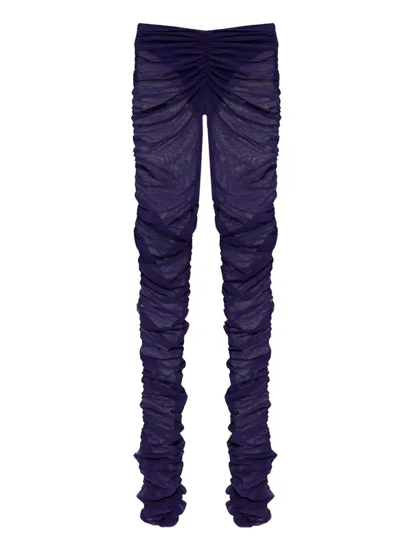 Attico Ruched Leggings - Blue