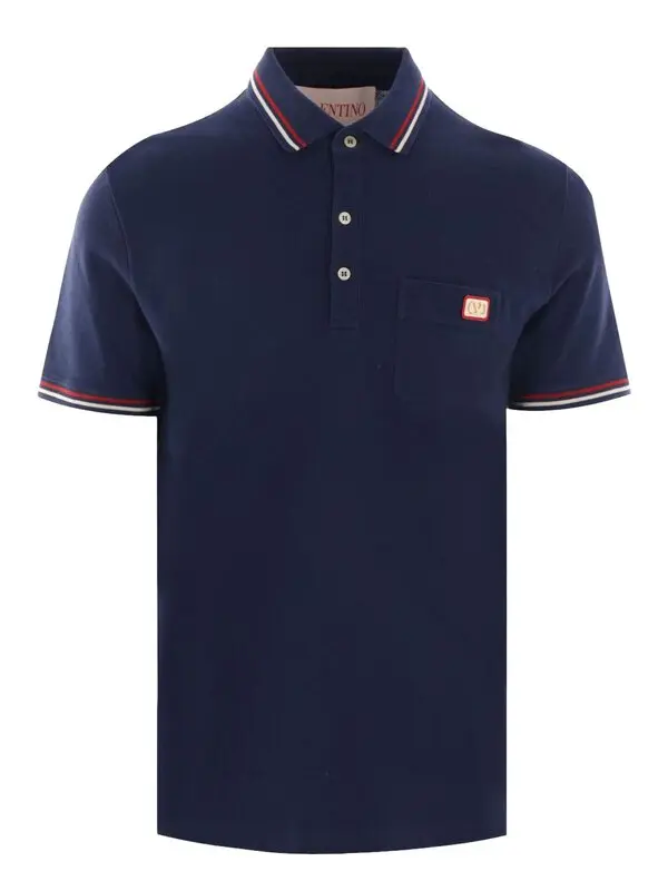 Valentino Garavani Vlogo Polo Shirt - Blue