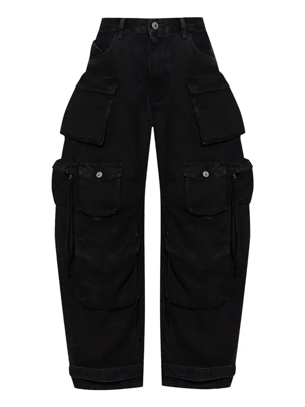 Attico Fern Cargo Jeans - Black