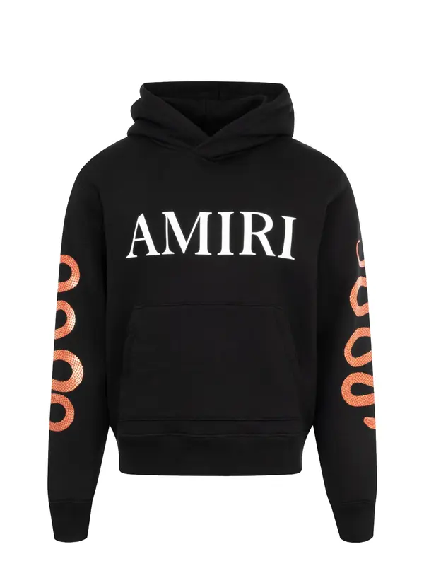 Amiri Snake-print Hoodie - Black