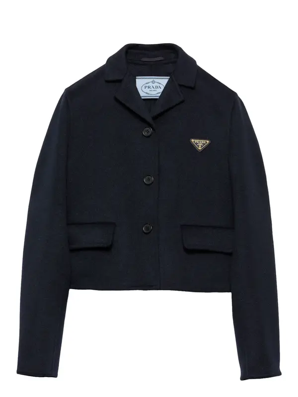 Prada Embroidered Single-breasted Jacket - Blue