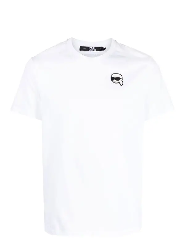 Karl Lagerfeld Ikon Organic-cotton T-shirt - White