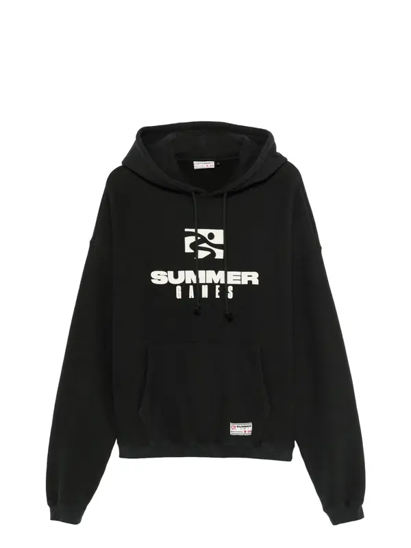 SUMMER GAMES Logo-print Hoodie - Black