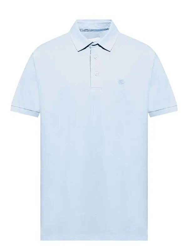 Etro Embroidered Polo Shirt - Blue