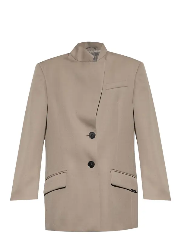 Attico Wool Gabardine Blazer - Neutrals