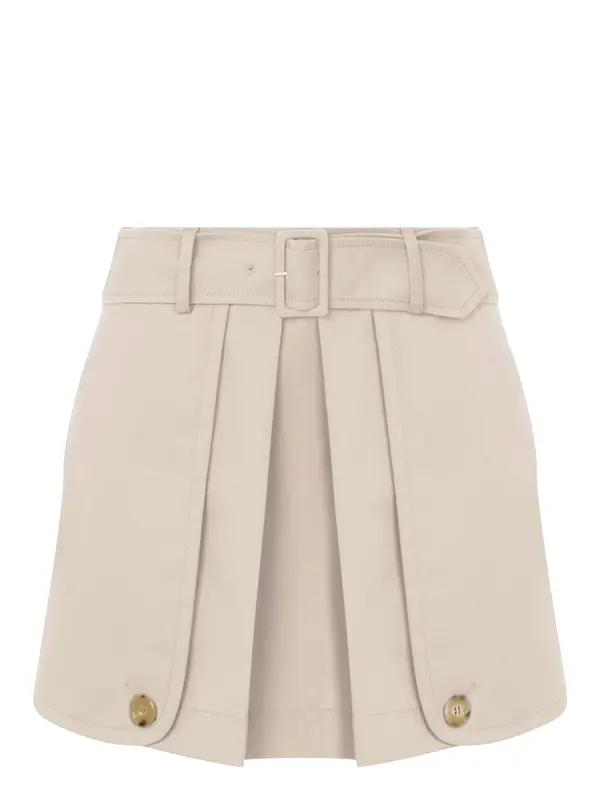 Moschino Pleated Mini Skirt - Neutrals