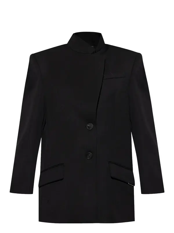 Attico Wool Gabardine Blazer - Black