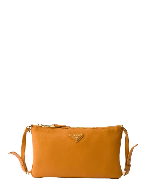 Prada Leather Shoulder Bag - Orange